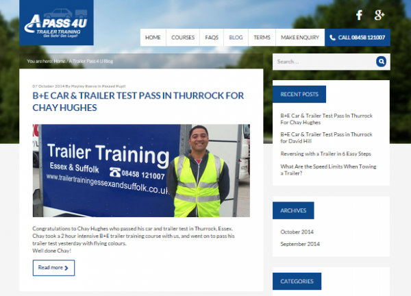 A Trailer Pass 4 U's Brand New Website Design - Silkstream