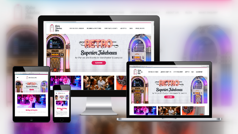 Contemporary Retro Web Design for Retro Jukebox Hire - Silkstream